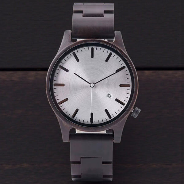 Marula I | Ebony Wood Watch | Mens Wooden Engraved Watches | Wooden ...